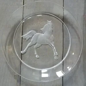 Hoya Crystal | Accents | Vintage Hoyacrystalhorse Plates Japan | Poshmark